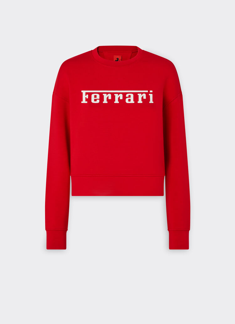 Scuba sweatshirt with Ferrari logo in Racing red for Women | Ferrari®