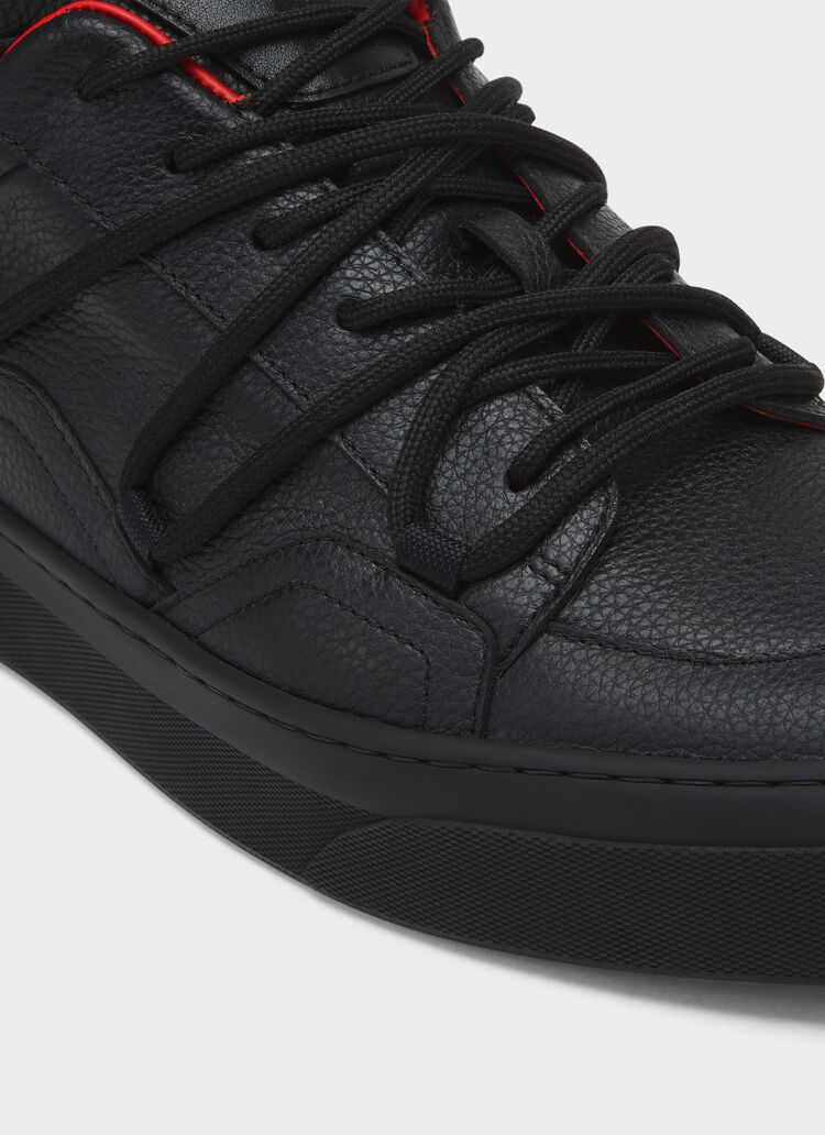 Ferrari leather trainers in Black for Men | Ferrari®