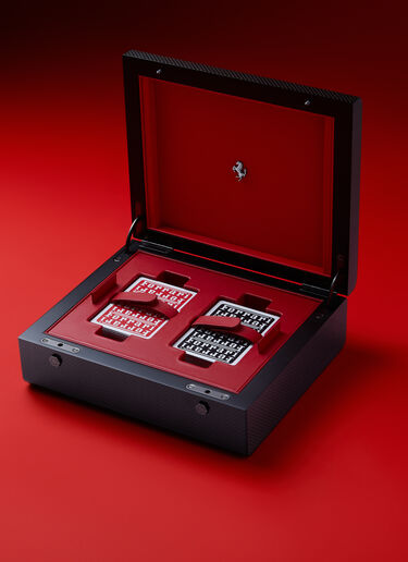 Set of playing cards in Black | Ferrari®