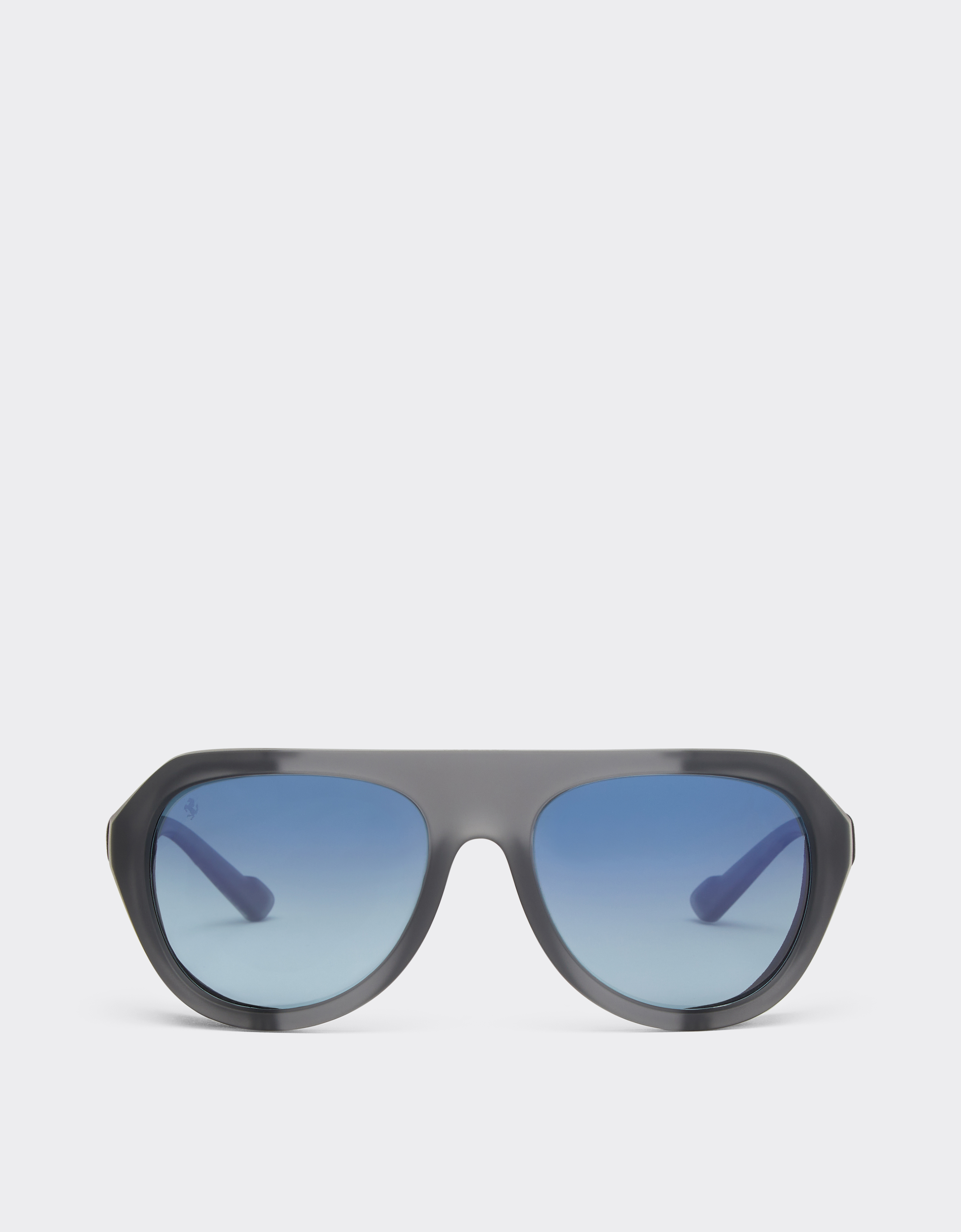 Ferrari matt grey sunglasses with leather details and polarised lenses ...
